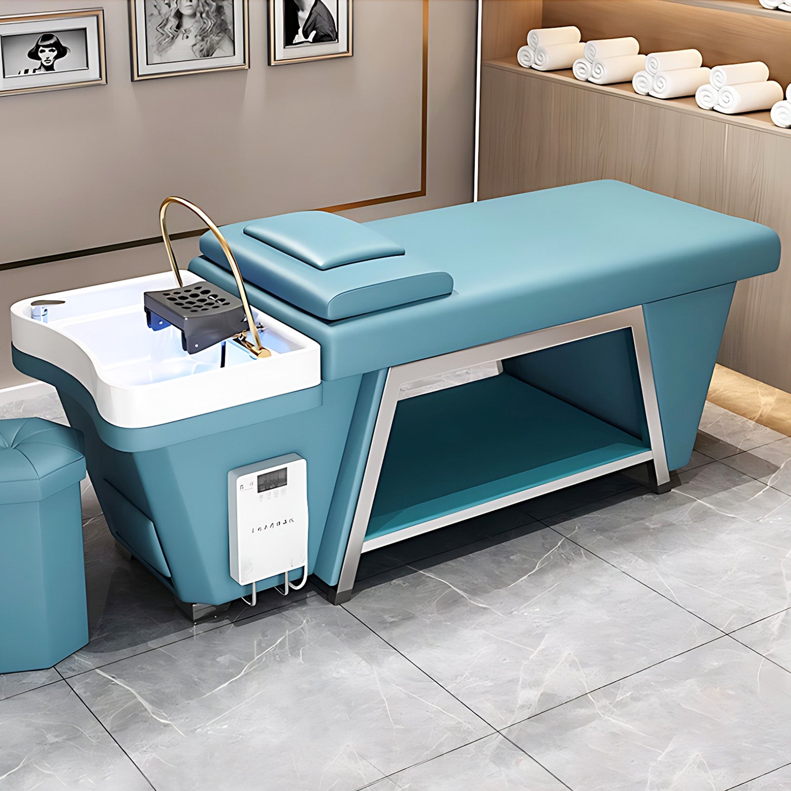 Plumbed Full Body Head Spa Facial Shampoo Bed WXT364 – Larnavo