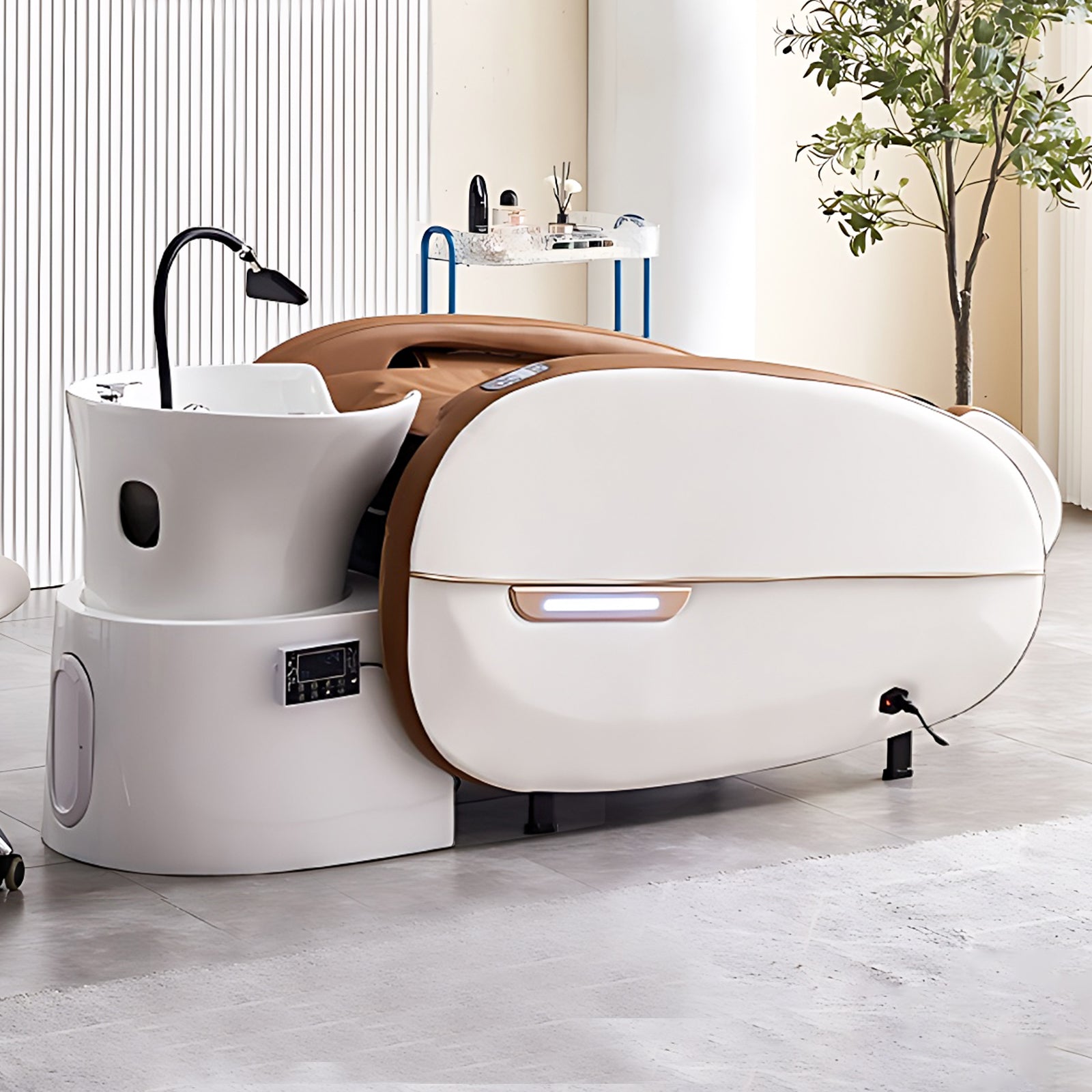 Plumbed Lux Salon Spa Full Body Massage Head Spa Bed XTC908 – Larnavo